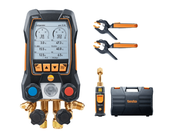 testo 570s - kit smart vácuo - Manifold digital inteligente com sondas ...